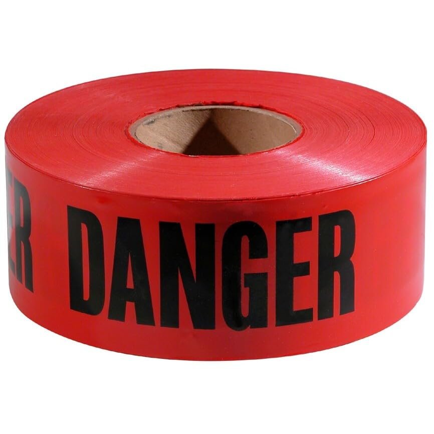 8 Pack Empire Level 77-1004 1000' x 3'' DANGER Safety Barricade Tape – Aabaco Store