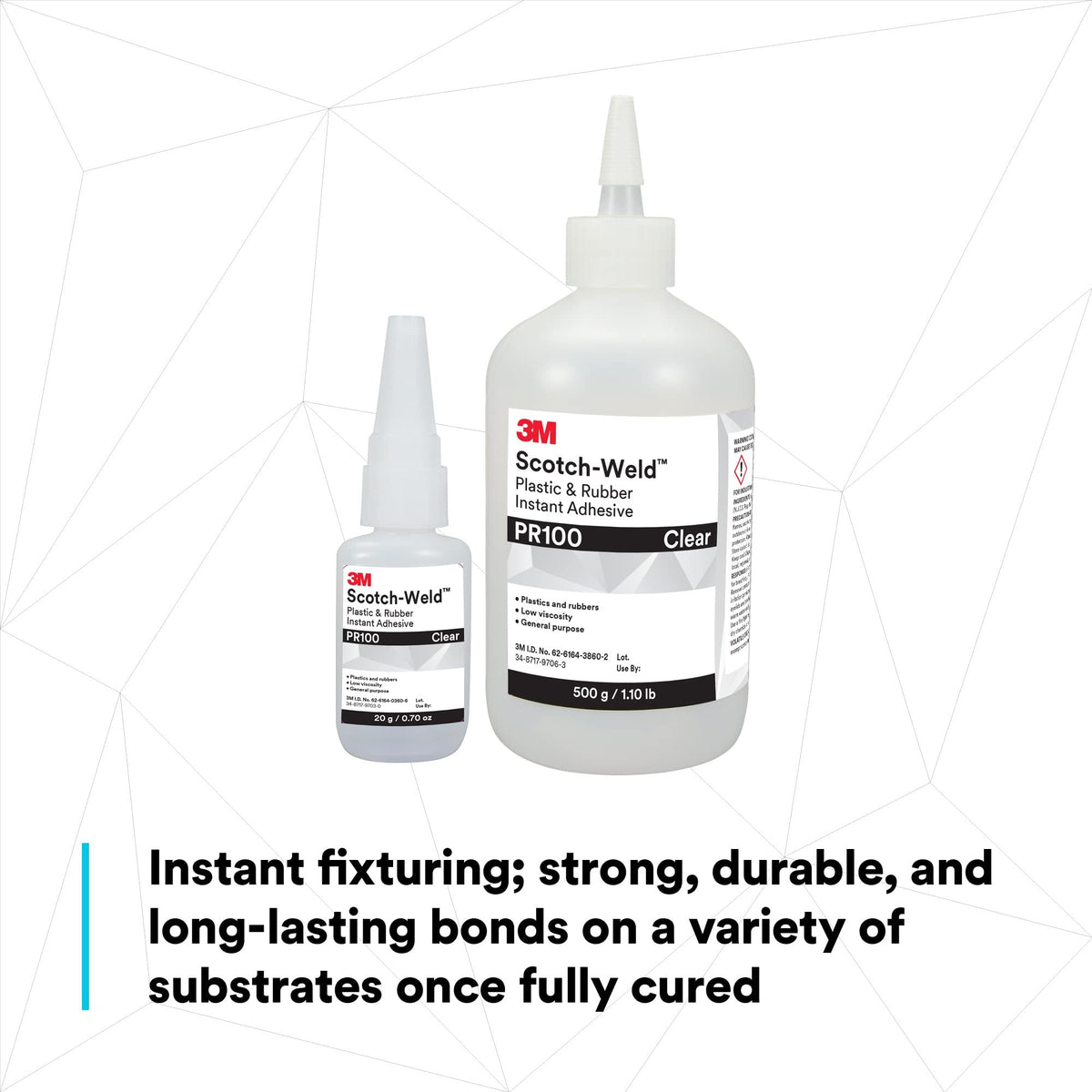 3M Scotch-Weld Plastic & Rubber Instant Adhesive PR100, Clear, Low Vis – Aabaco Store