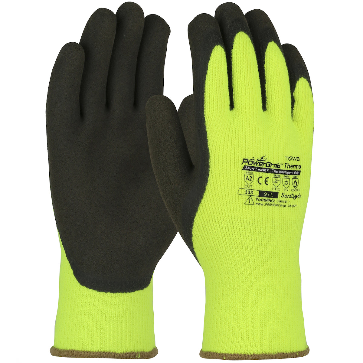 PowerGrab™ Thermo Hi-Vis Seamless Knit Acrylic Terry Glove with Latex ...