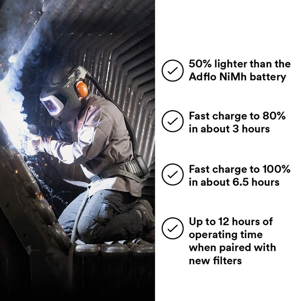 3M Battery, Lithium Ion, for 3M Adflo Powered Air Purifying Respirator ...