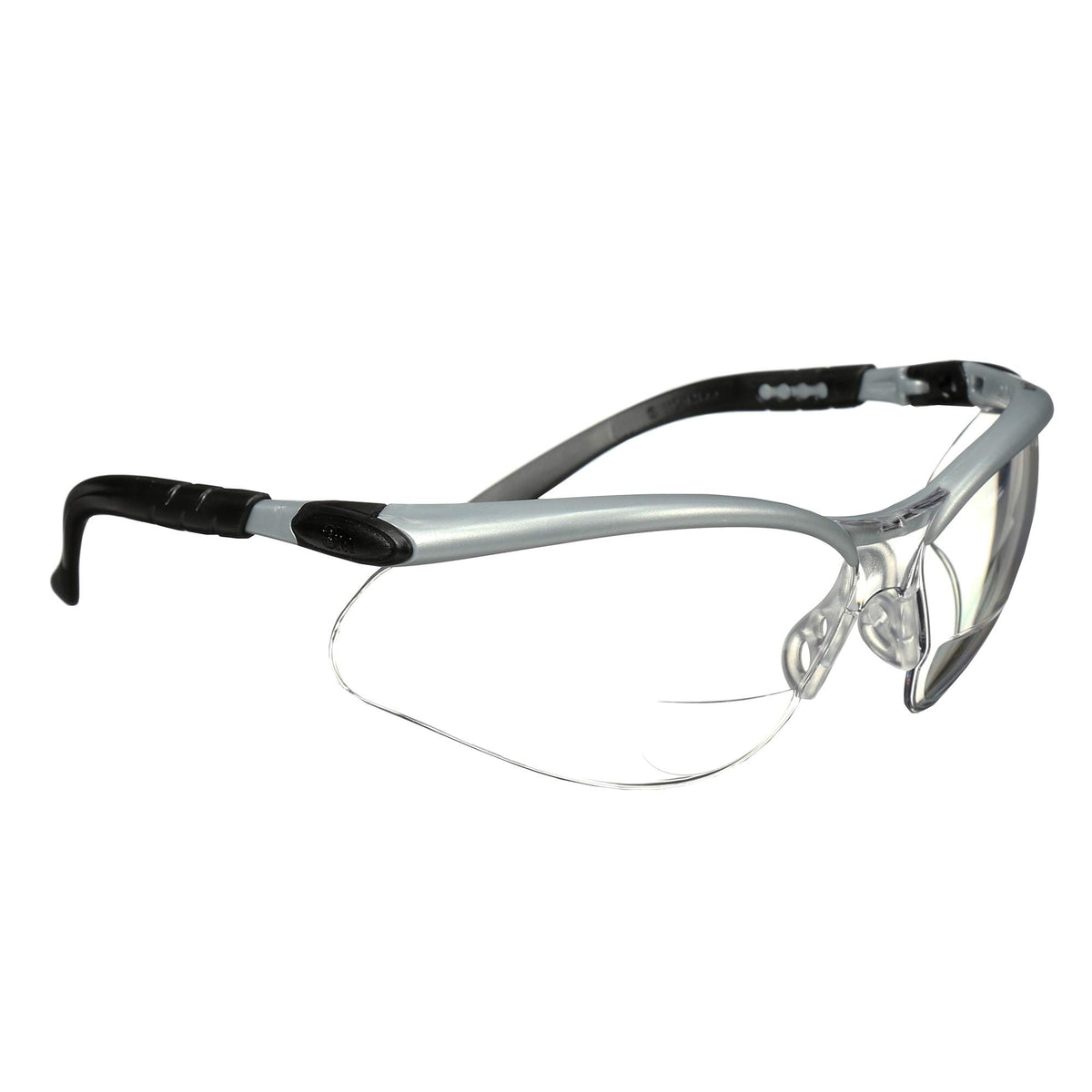 3M Safety Glasses with Readers, BX, +2.0, ANSI Z87, Anti-Fog Anti-Scra ...