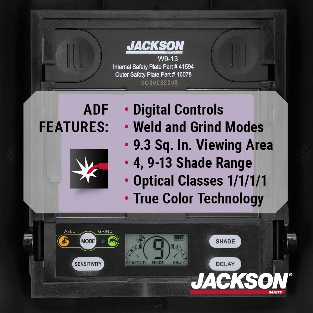 Jackson Safety HLX 100 Welding Hood - Ultra Lightweight Auto Darkening ...