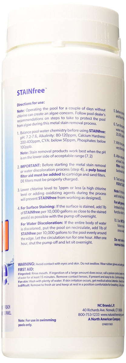 Natural Chemistry Stain Free, 1.75 lb, 100% Citric Acid, Eliminates Me ...