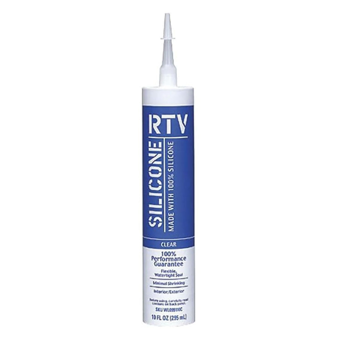 White Lightning Contractor RTV Silicone Sealant, Clear Color, 10 oz ...
