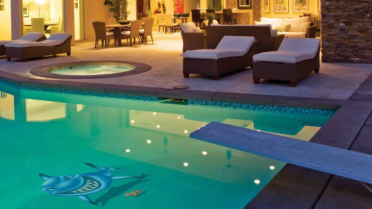 Gotcha Shark Porcelain Swimming Pool Mosaic – Aabaco Store