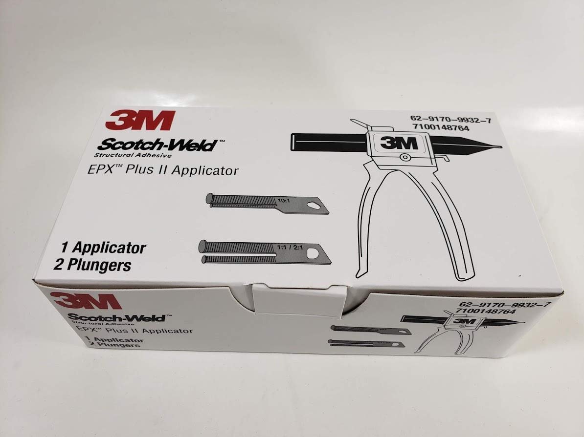 3M Scotch-Weld EPX Plus II Applicator #01001, 2 Plunger for 48mL & 50m ...