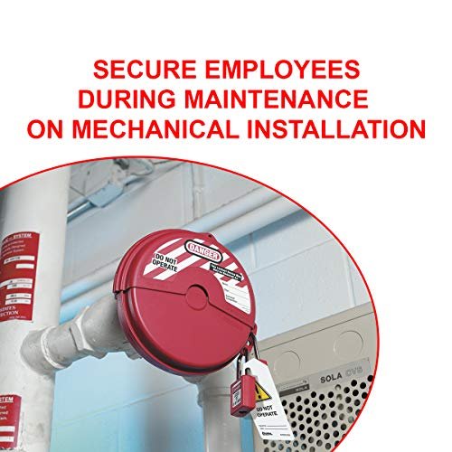 Master Lock Red Lockout Tagout Safety Padlock with Key, Metal Shackle ...