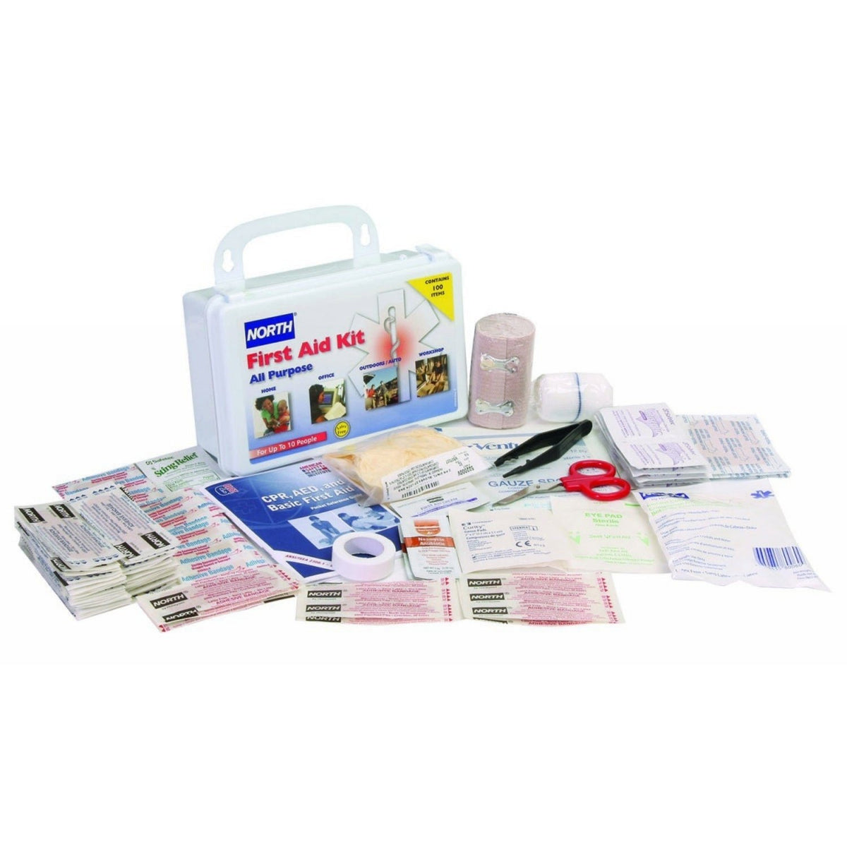 Honeywell North - First Aid Kit - 25 Person Plastic Gasketed Case ...