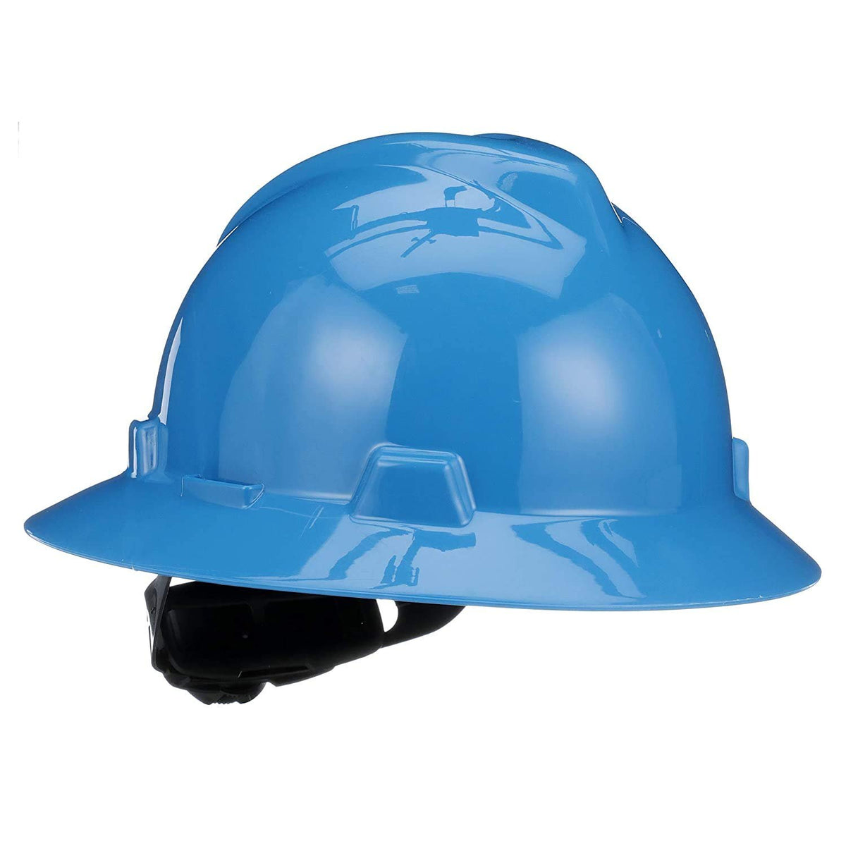 MSA V-Gard Full-Brim Hard Hat with Suspension - Polyethylene Shell, Su ...