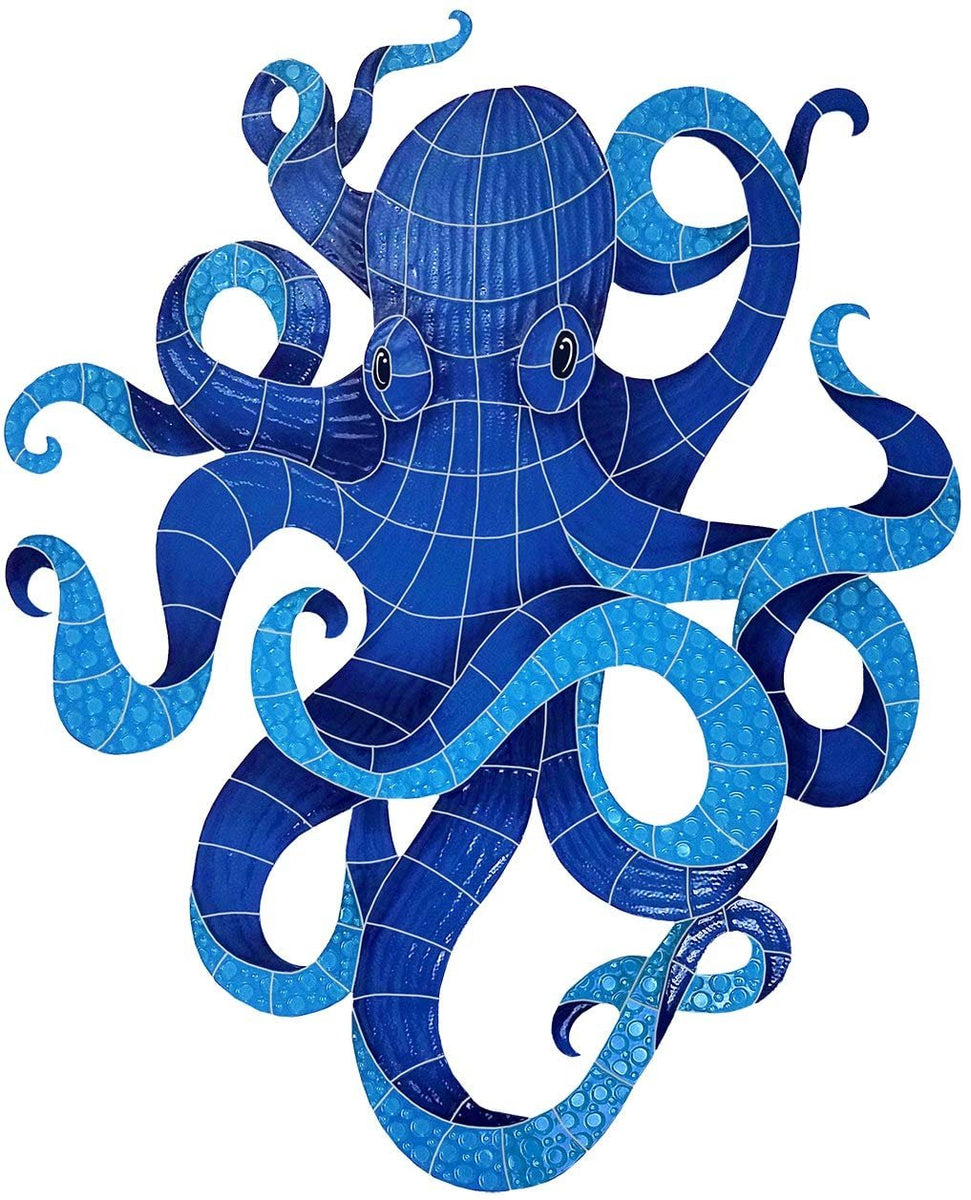 Artistry in Mosaics Octopus (36" x 29") Ceramic Swimming Pool Mosaic ...