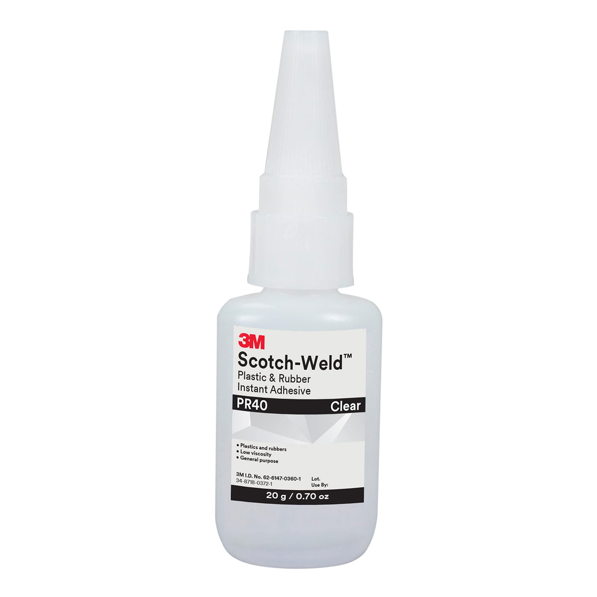 3M Scotch-Weld Plastic & Rubber Instant Adhesive PR40, Clear, 20 Gram ...