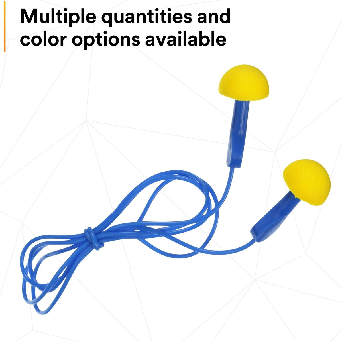 3M™ E-A-R™ EXPRESS™ Pod Plugs™ Earplugs 311-1114, Corded, Blue Grips ...