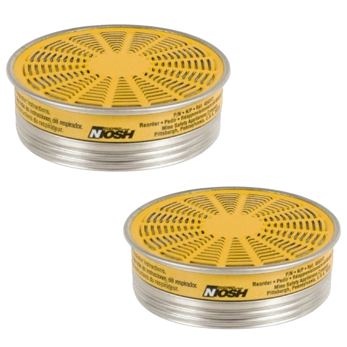 MSA 464046 Comfo® Respirator Cartridge, Organic Vapor, Acid Gas, GMC ...